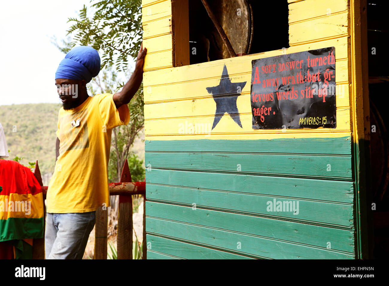 Boboshanti Rasta Camp outside Kingston Jamaica Stock Photo - Alamy