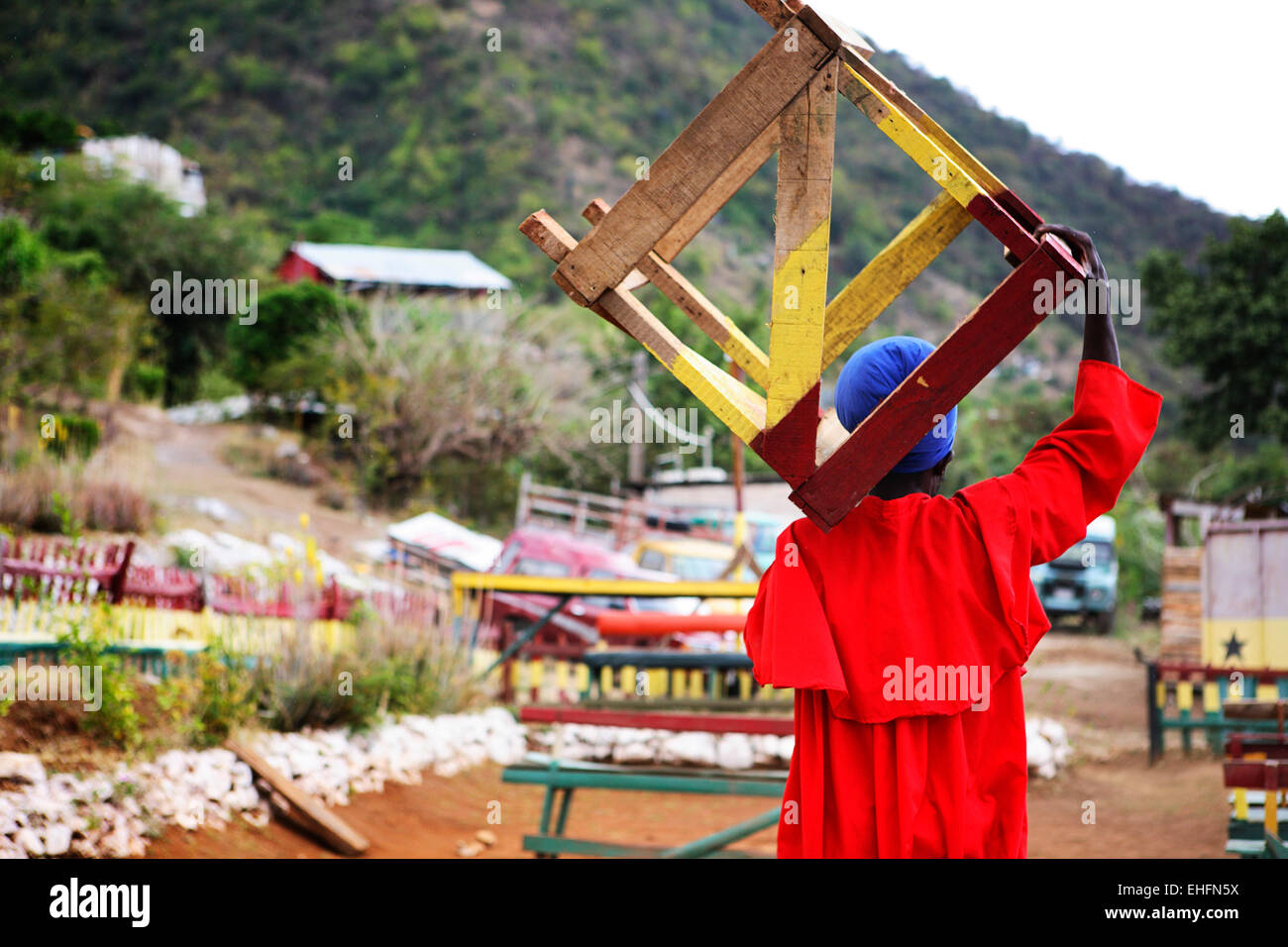 Boboshanti Rasta Camp outside Kingston Jamaica Stock Photo - Alamy