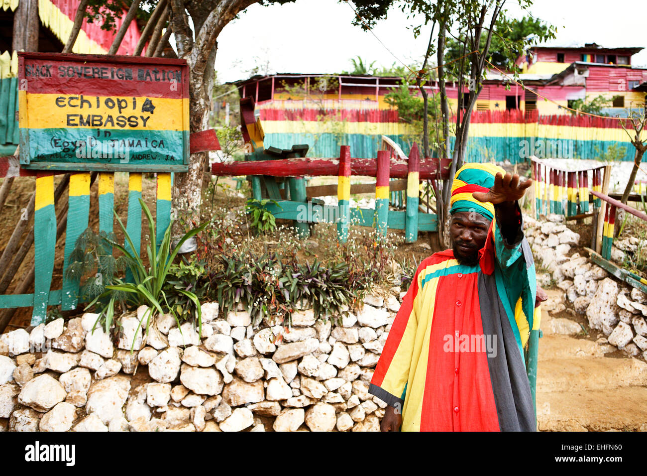 Boboshanti Rasta Camp outside Kingston Jamaica Stock Photo - Alamy