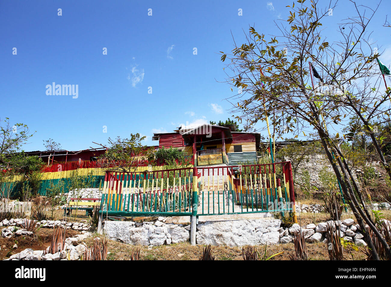 Boboshanti Rasta Camp outside Kingston Jamaica Stock Photo - Alamy
