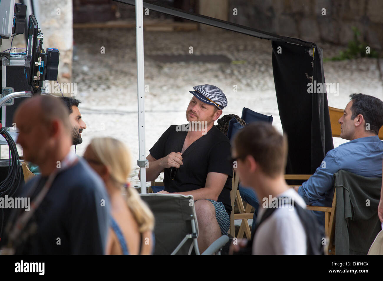 Filming of U.S. series Dig, produced by Tim Kring and Gideon Raff and ...