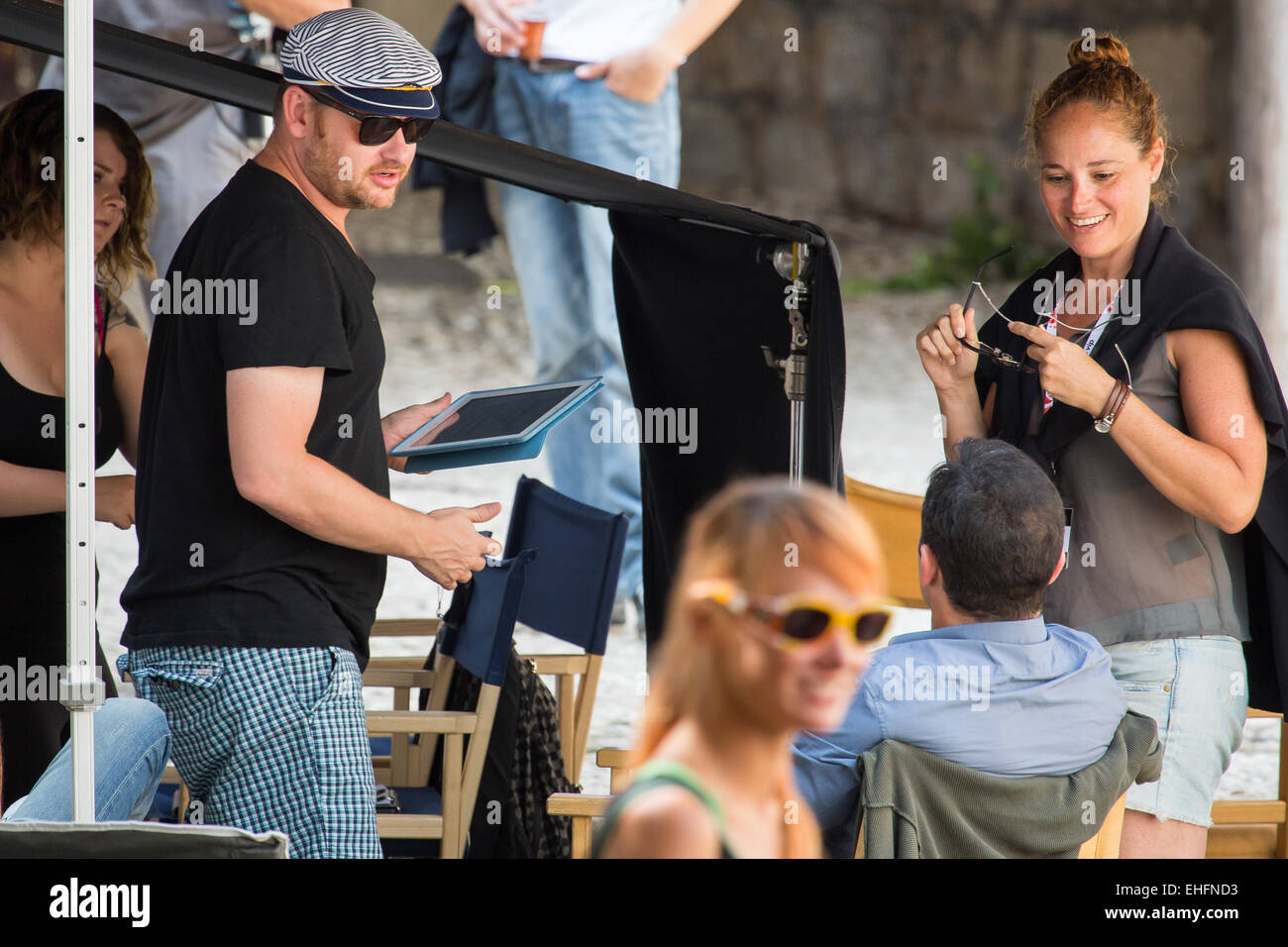 Filming of U.S. series Dig, produced by Tim Kring and Gideon Raff and ...