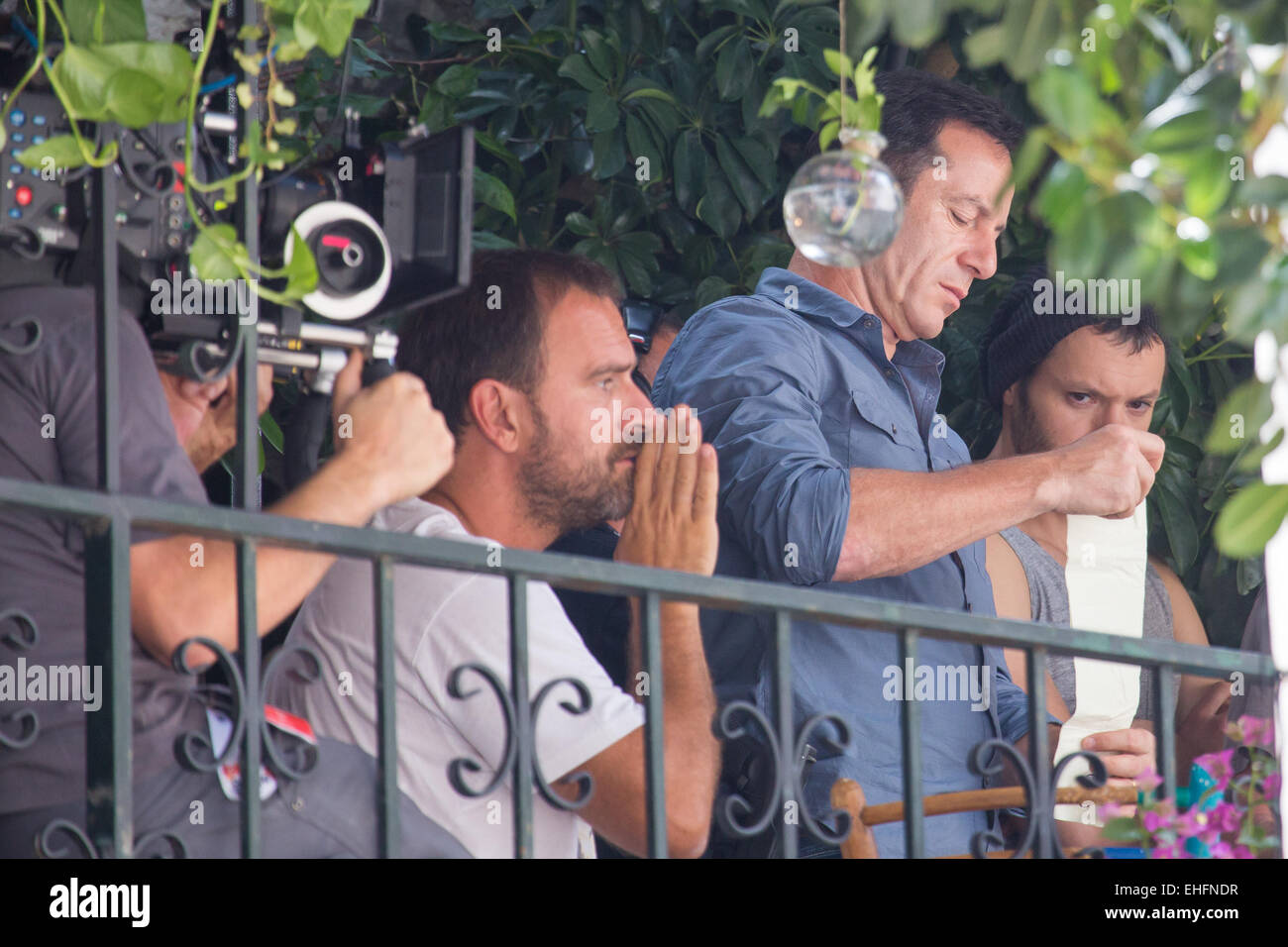 Filming of U.S. series Dig, produced by Tim Kring and Gideon Raff and ...