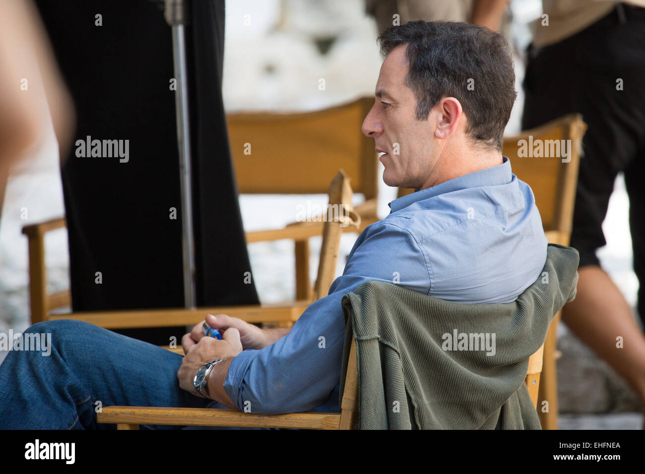 Filming of U.S. series Dig, produced by Tim Kring and Gideon Raff and ...