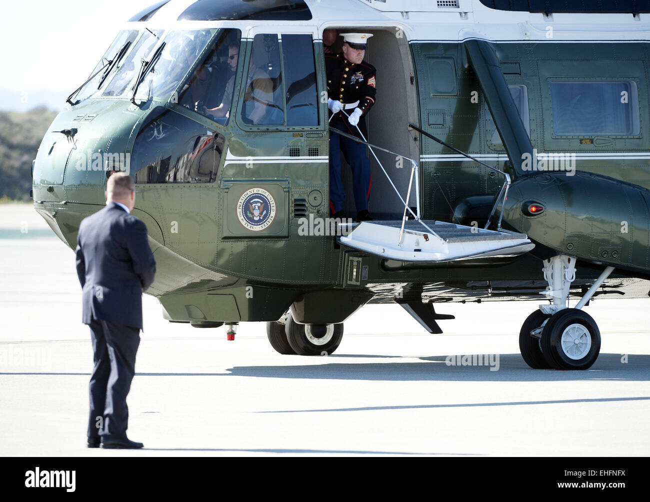 Los Angeles, California, USA. 12th Mar, 2015. The Marine Corps' HMX-1 ...