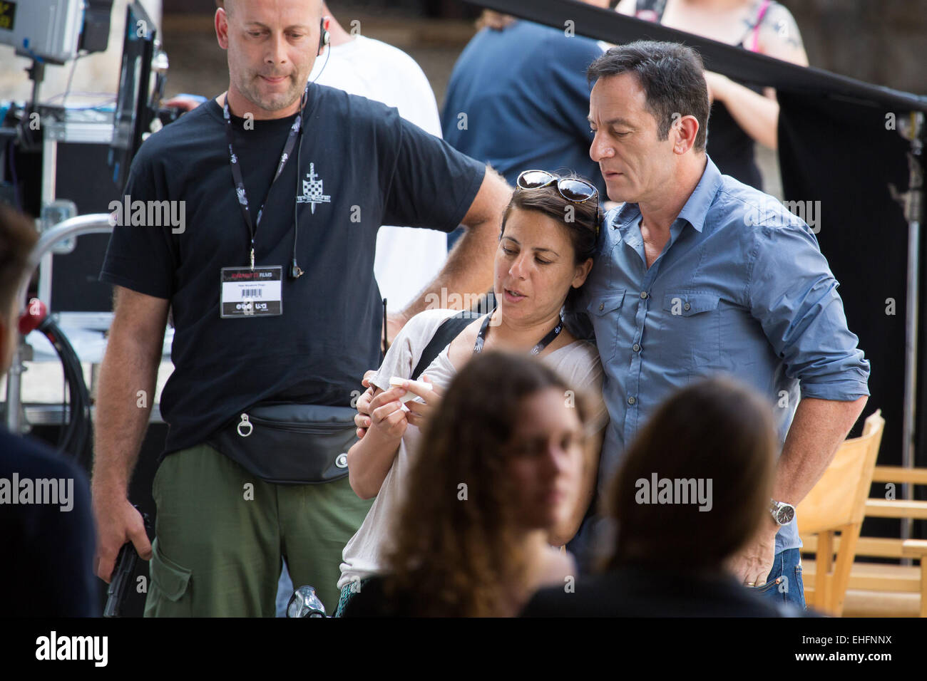 Filming of U.S. series Dig, produced by Tim Kring and Gideon Raff and ...