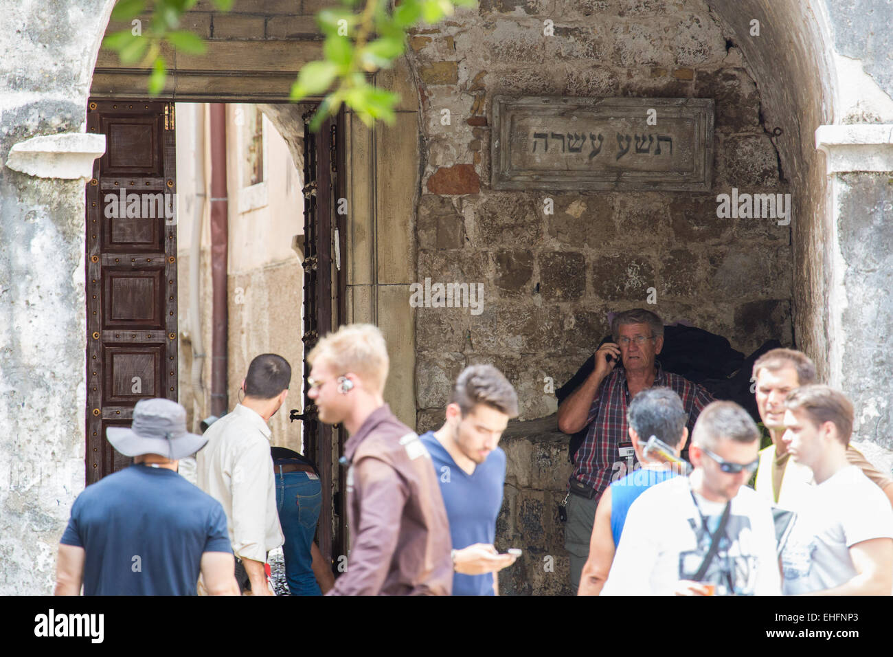 Filming of U.S. series Dig, produced by Tim Kring and Gideon Raff and ...