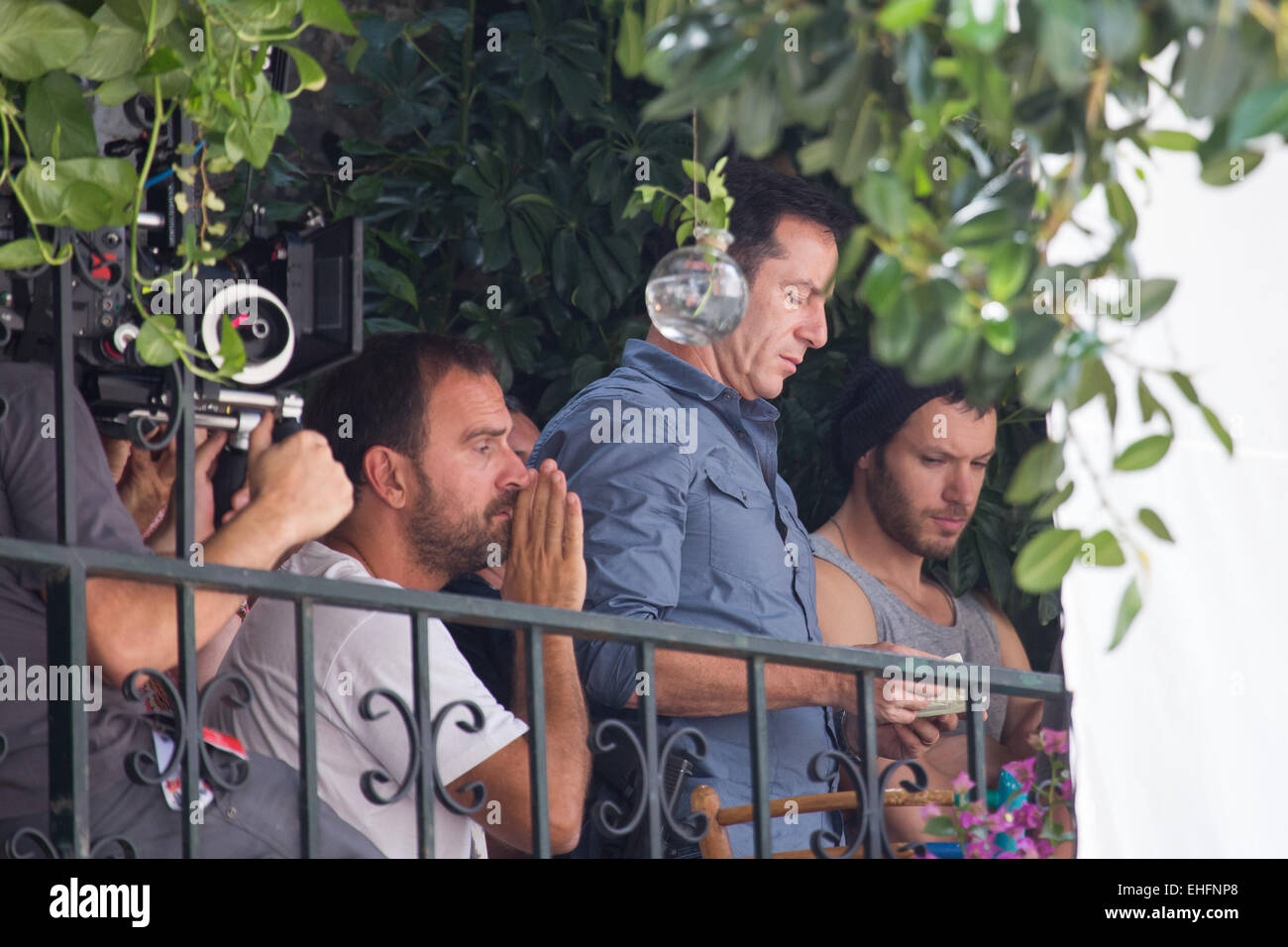 Filming of U.S. series Dig, produced by Tim Kring and Gideon Raff and ...