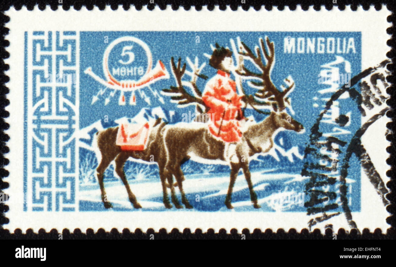 MONGOLIA - CIRCA 1961: stamp printed in Mongolia Stock Photo - Alamy