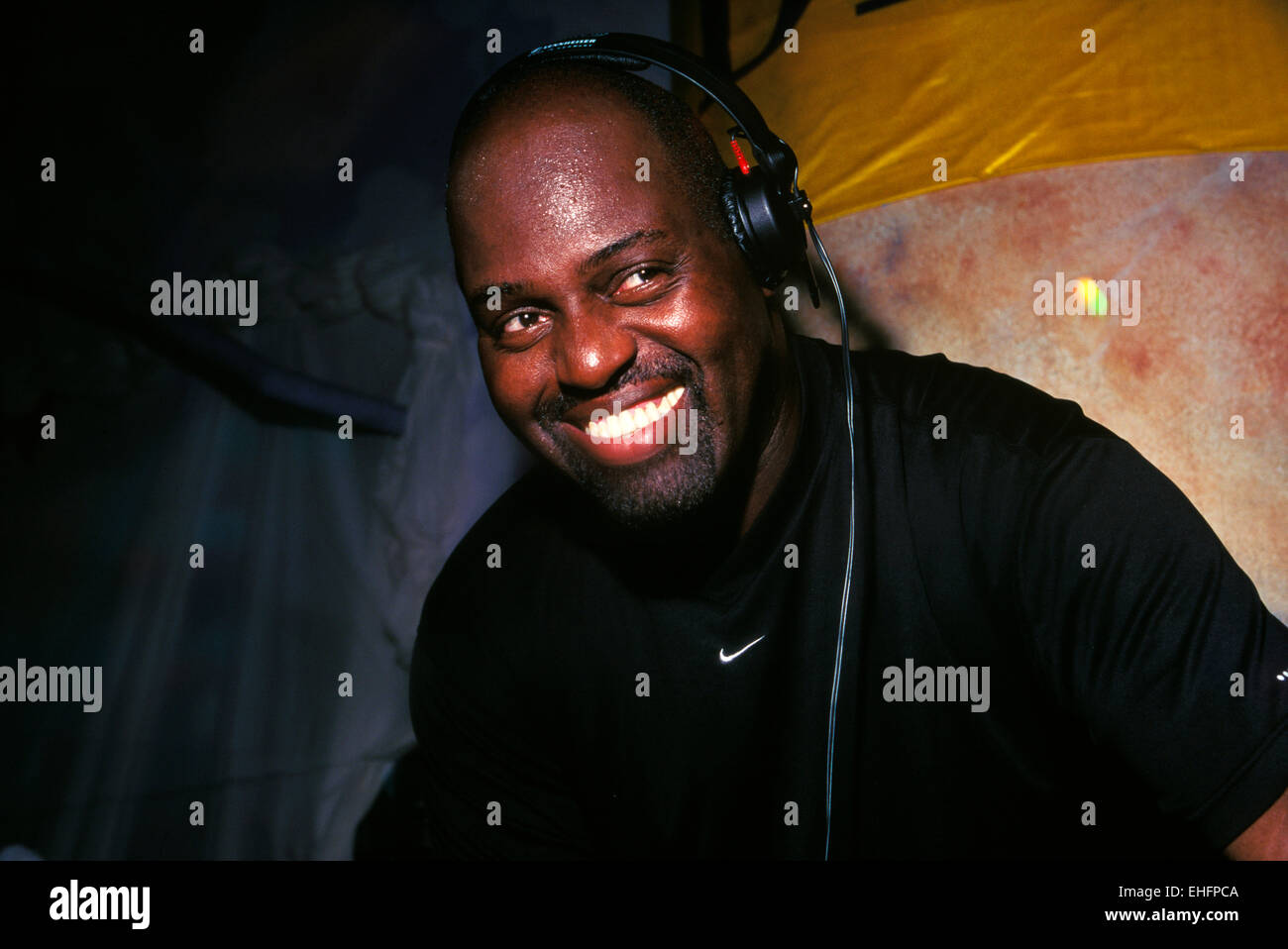 Frankie Knuckles with headphones Stock Photo - Alamy