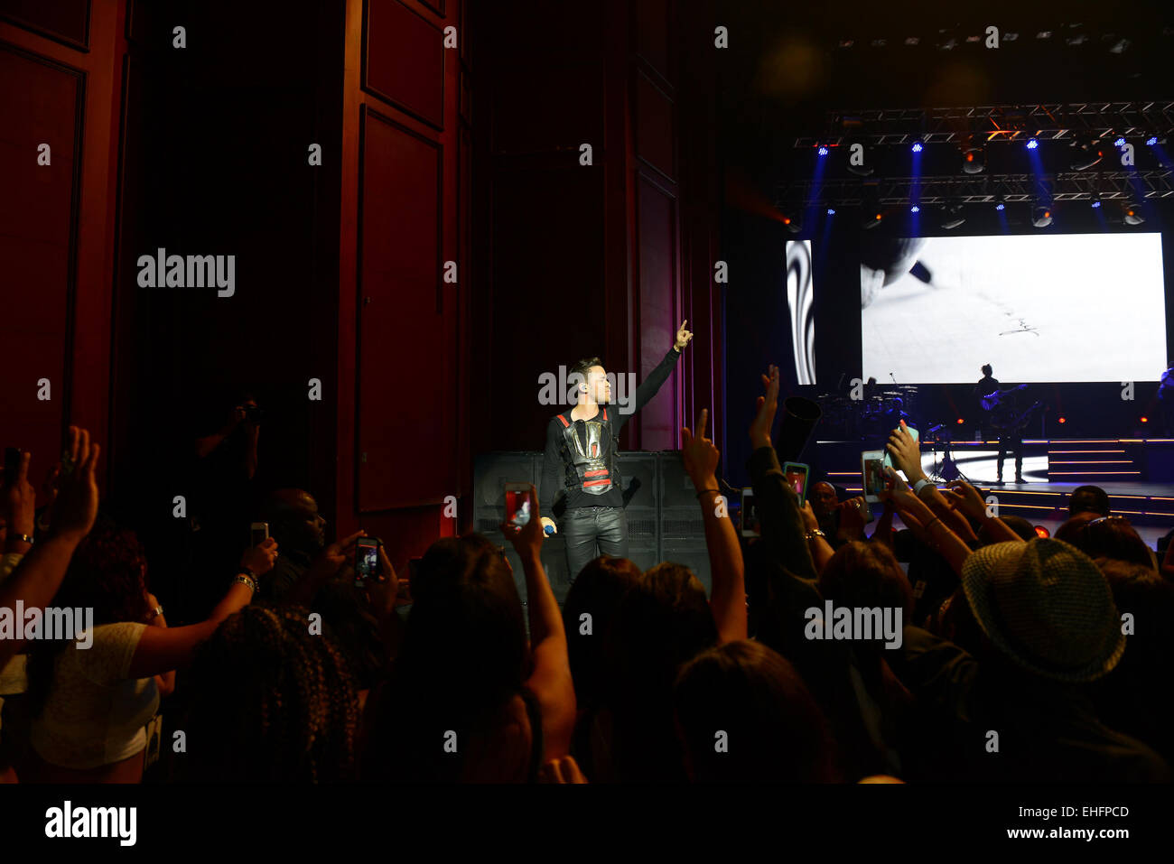 Prince Royce performing live in concert at Fillmore Miami Beach ...
