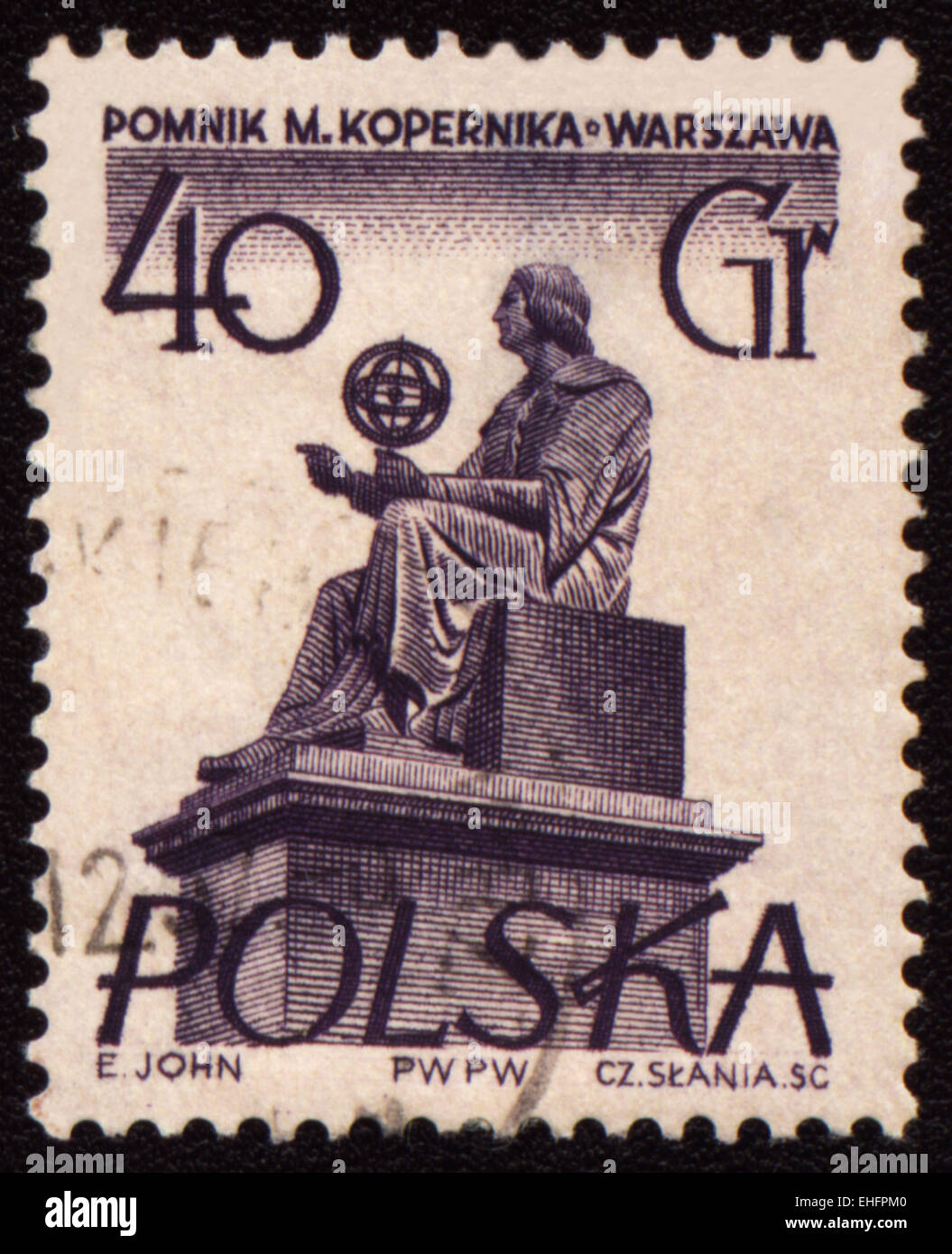 POLAND - CIRCA 1971: a stamp printed in Poland shows Mikolas Kopernik ...