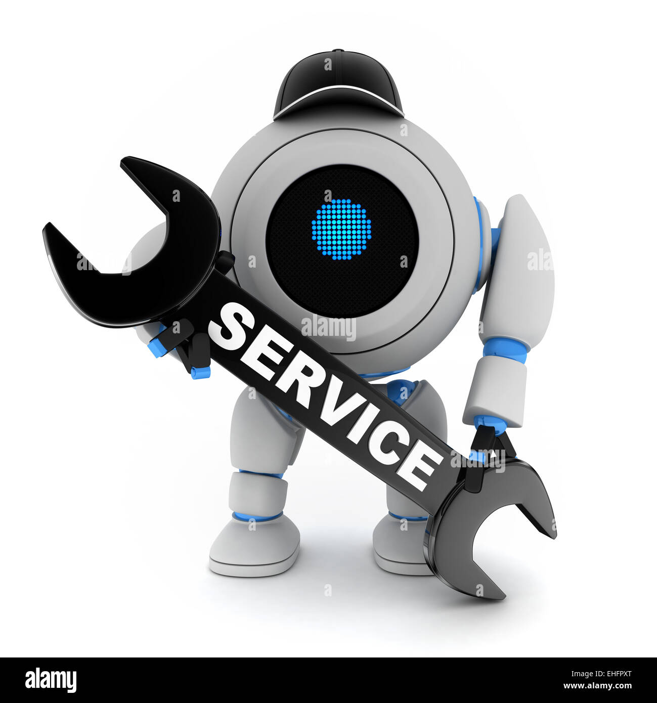 Robot support on white background (done in 3d Stock Photo - Alamy