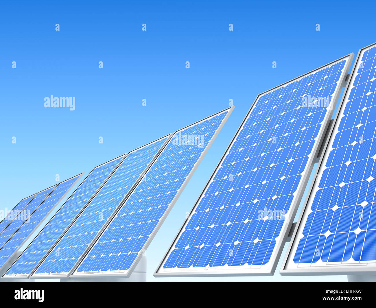 Modern Solar panel on white background (done in 3d Stock Photo - Alamy