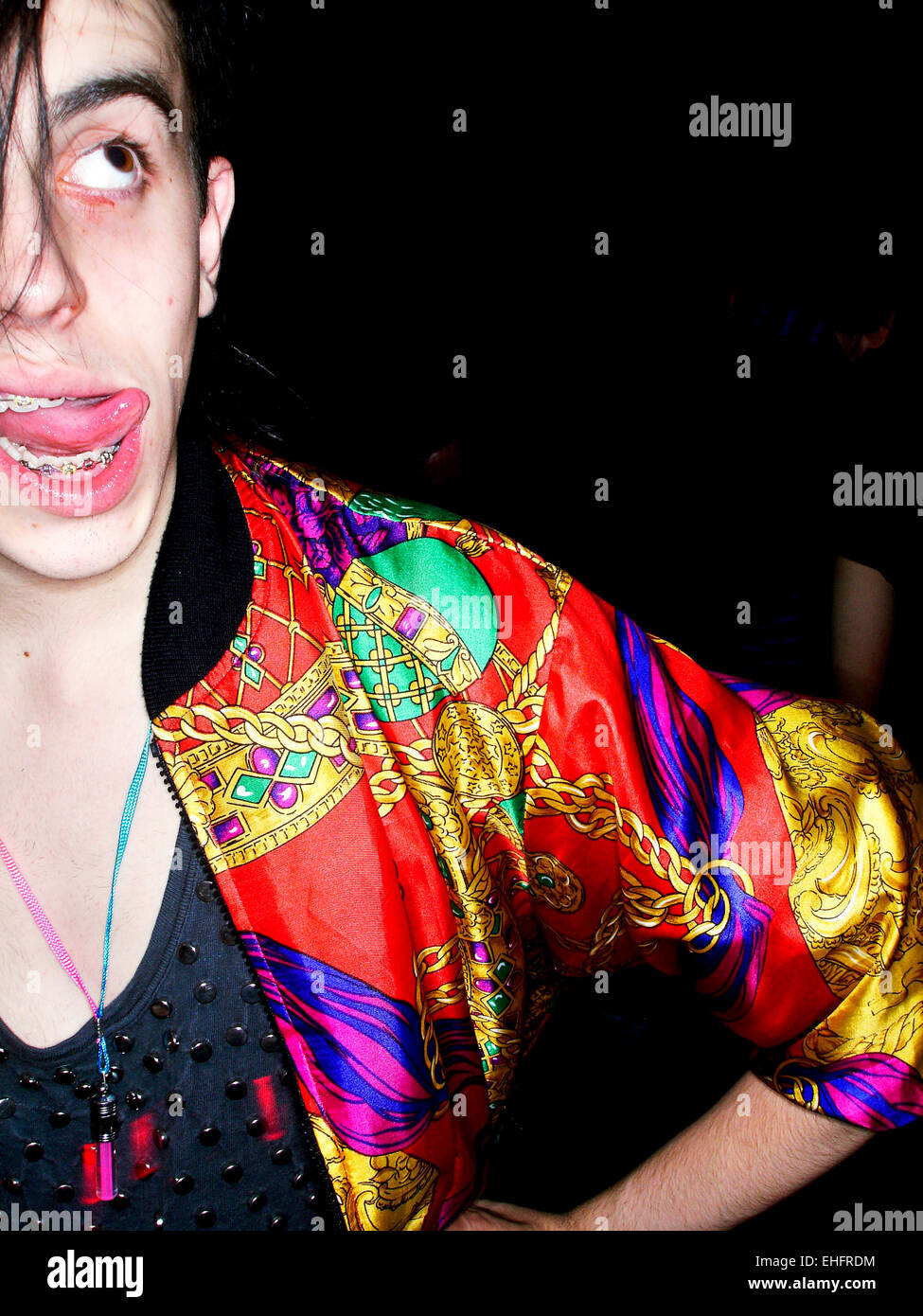 Partygoer at Die Young Stay Pretty night in London Stock Photo - Alamy