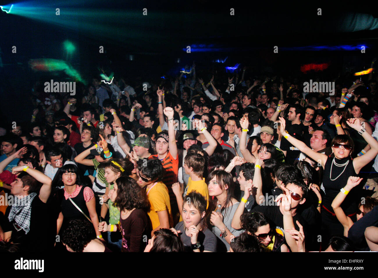 Clubbers at Studio Martin nightclub in Bucharest Romania Stock Photo ...