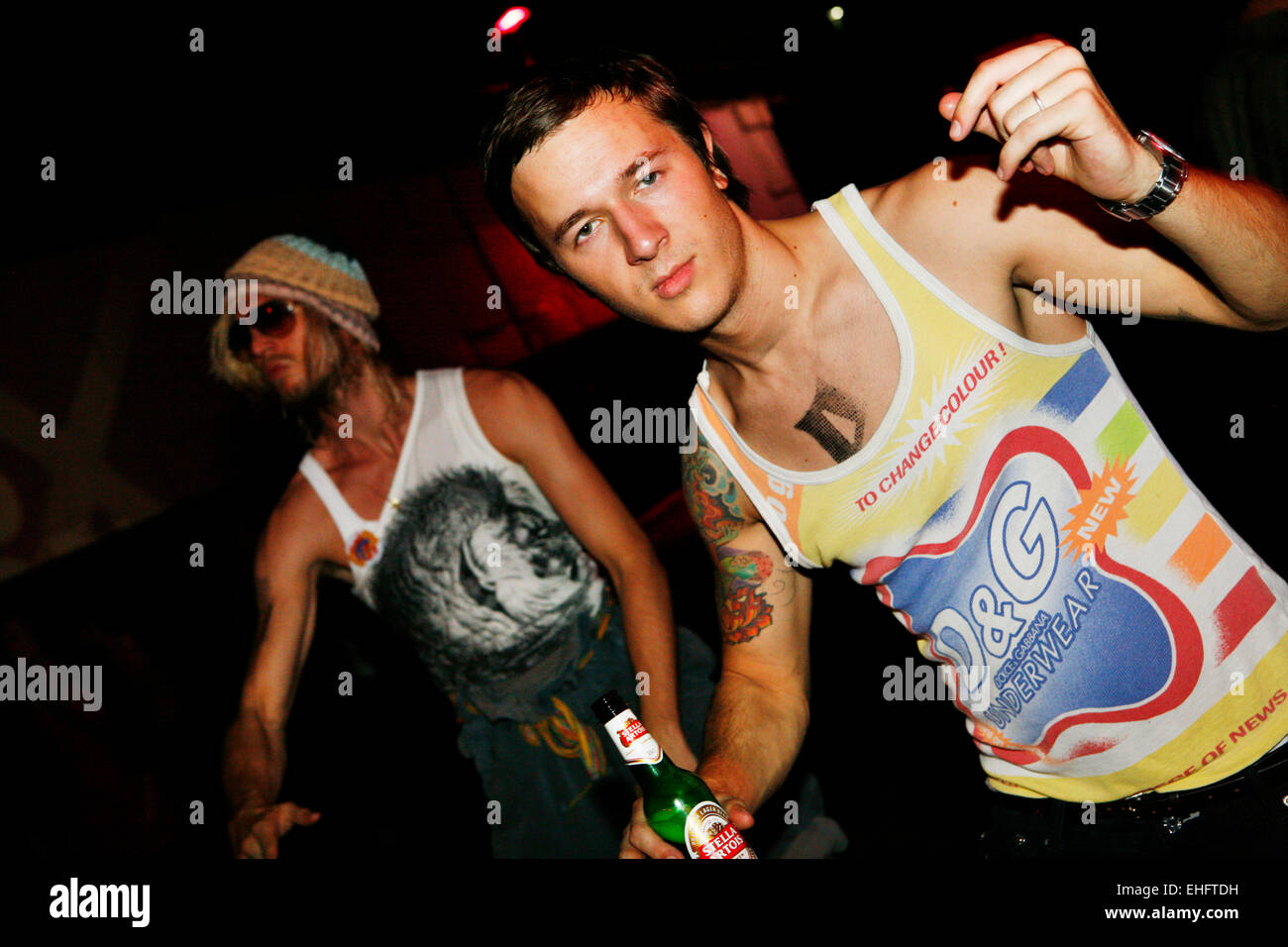 Guy dancing at TDK Cross Central Festival 2007 at Canvas in Kings Cross ...