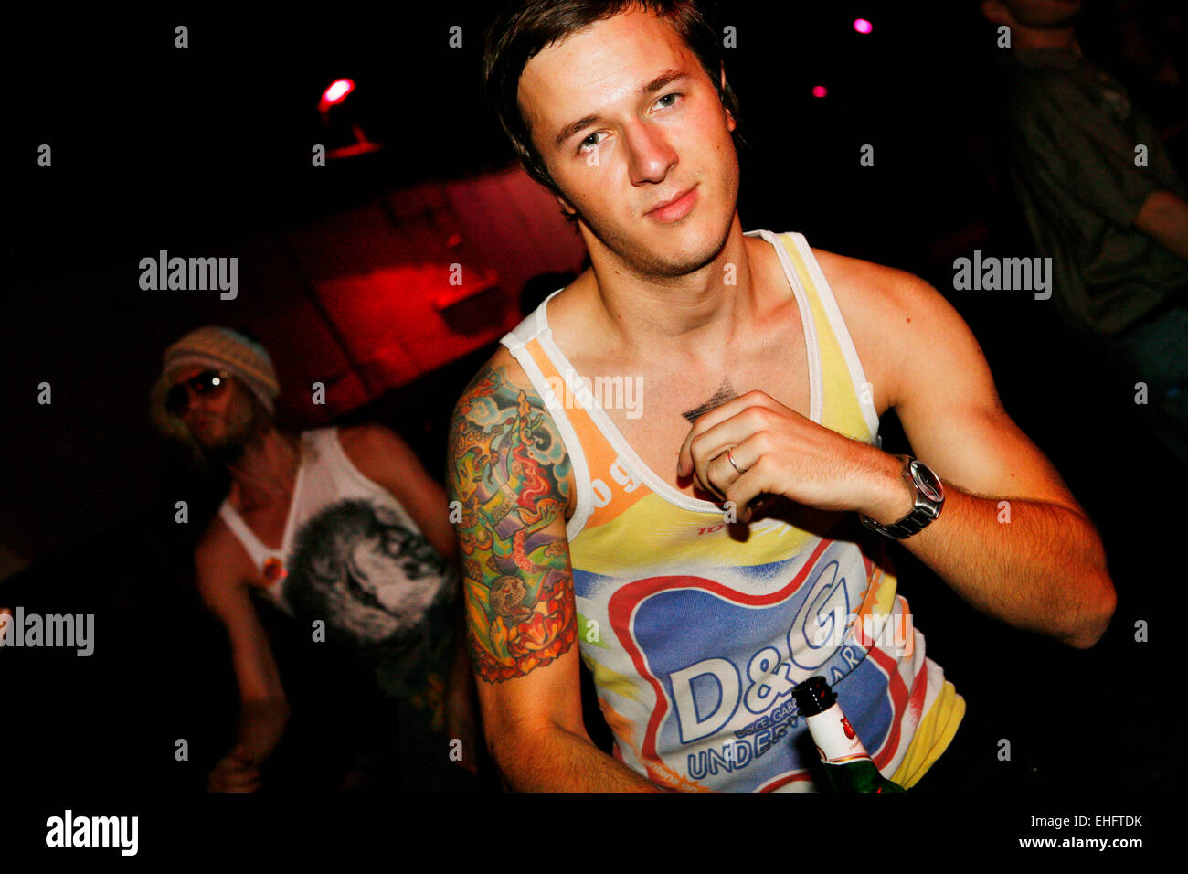 Guy dancing at TDK Cross Central Festival 2007 at Canvas in Kings Cross ...