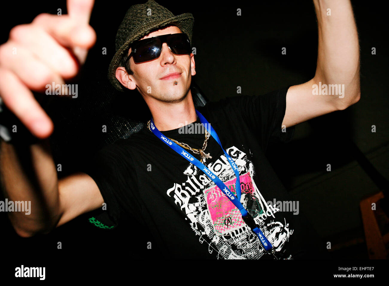 Cool guy in a hat at TDK Cross Central Festival 2007 at Canvas in Kings ...