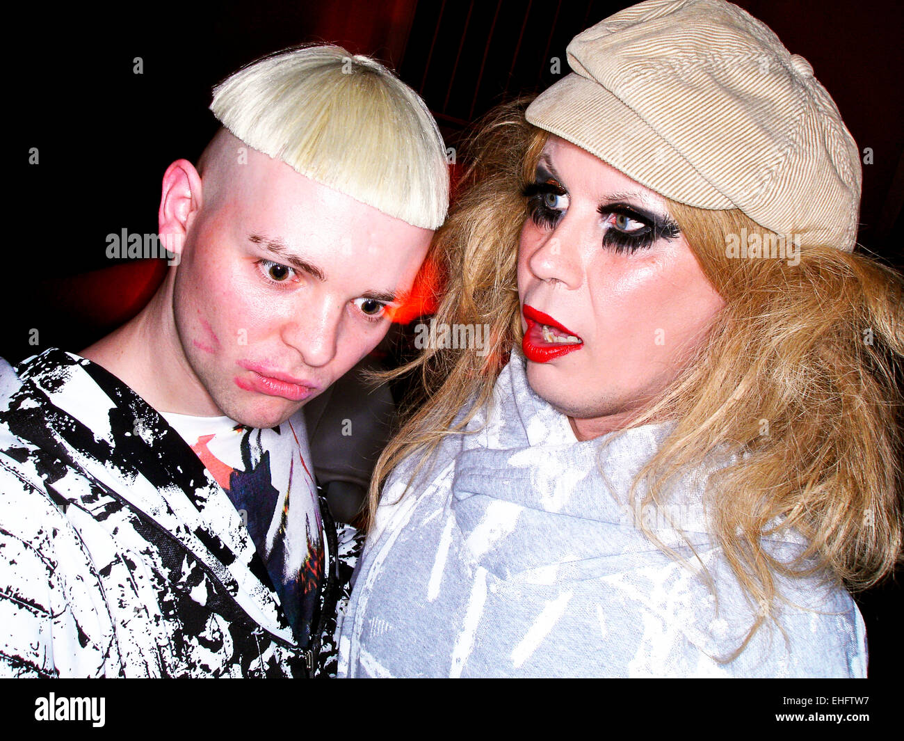Crazy couple at a Nu Rave club Stock Photo - Alamy
