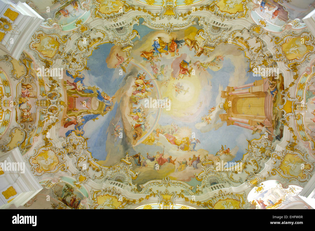 Wies church ceiling fresco hi-res stock photography and images - Alamy