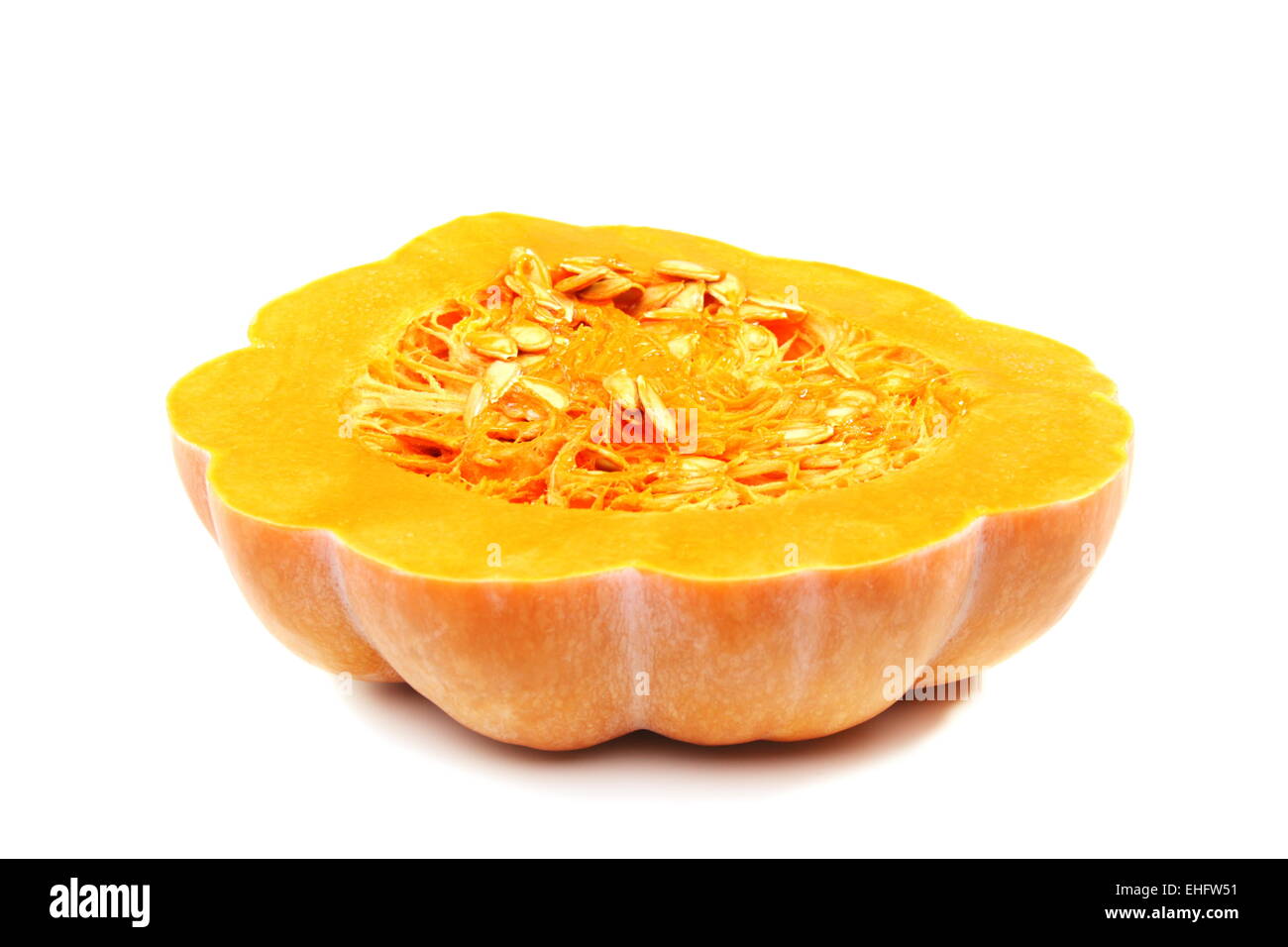 Half a ripe pumpkin Stock Photo - Alamy