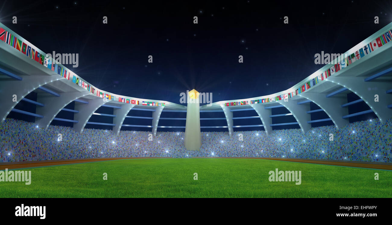 Olympic Stadium night time Stock Photo - Alamy