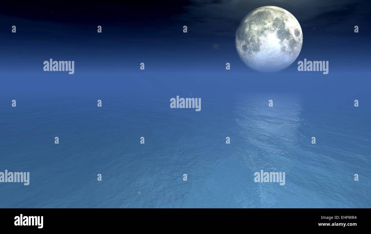 Moonlit water hi-res stock photography and images - Alamy