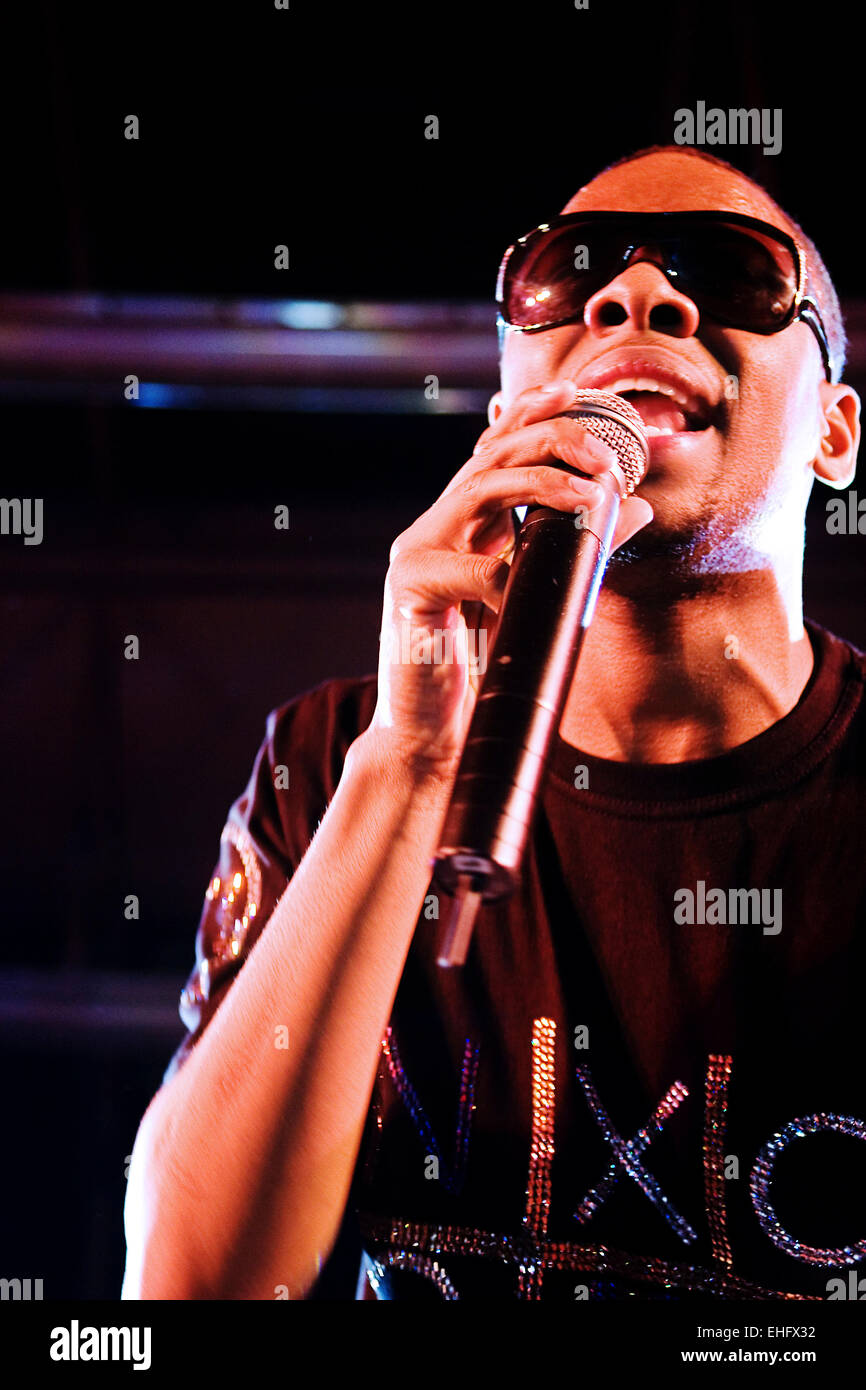 Nathan performs live at The Riverbank Plaza London Stock Photo - Alamy