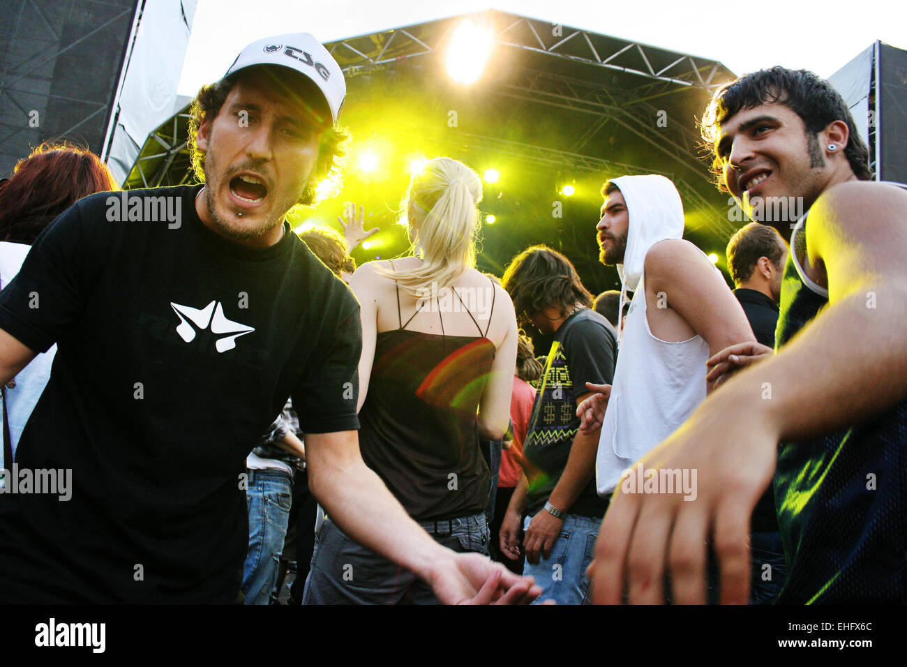 Two guys dancing at Sonar by Night Barcelona Stock Photo - Alamy