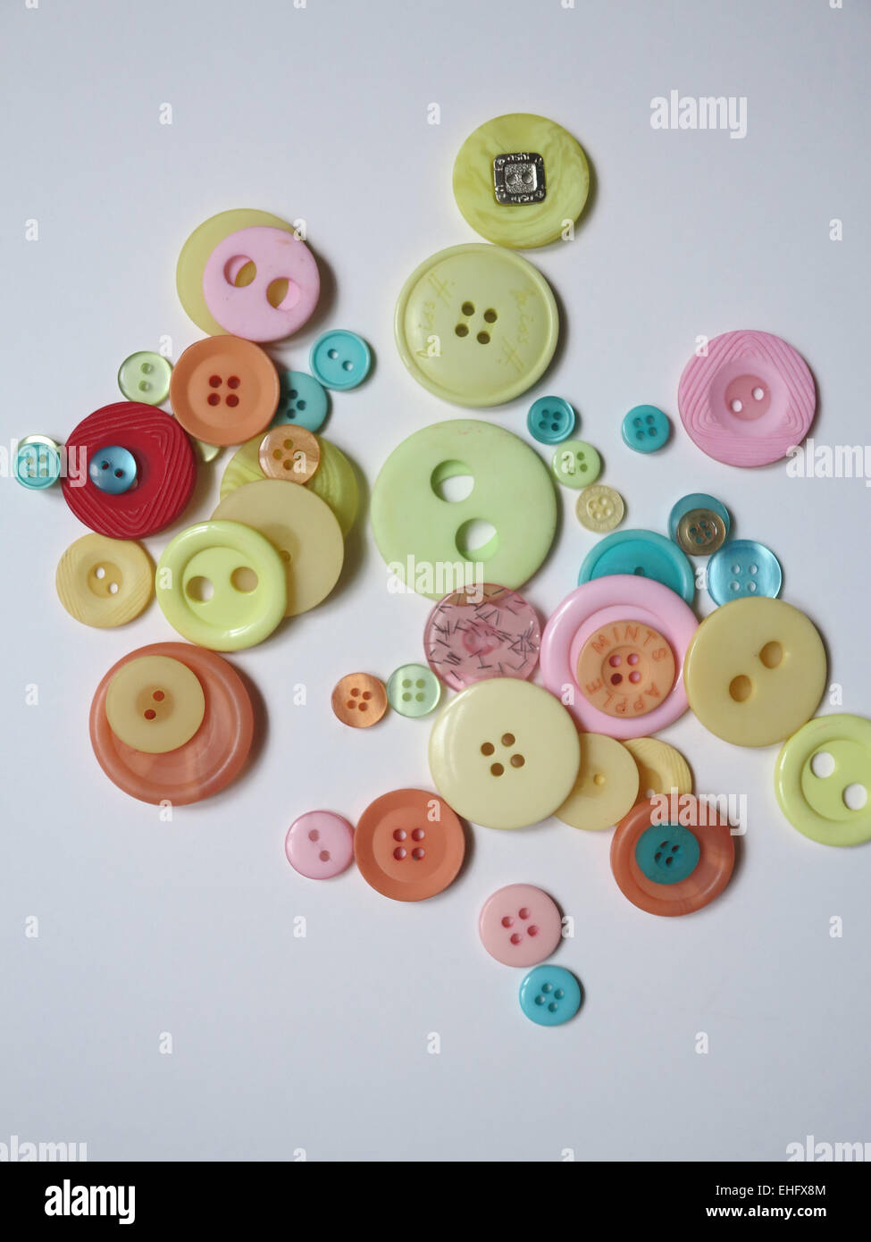 buttons assorted piles Stock Photo - Alamy