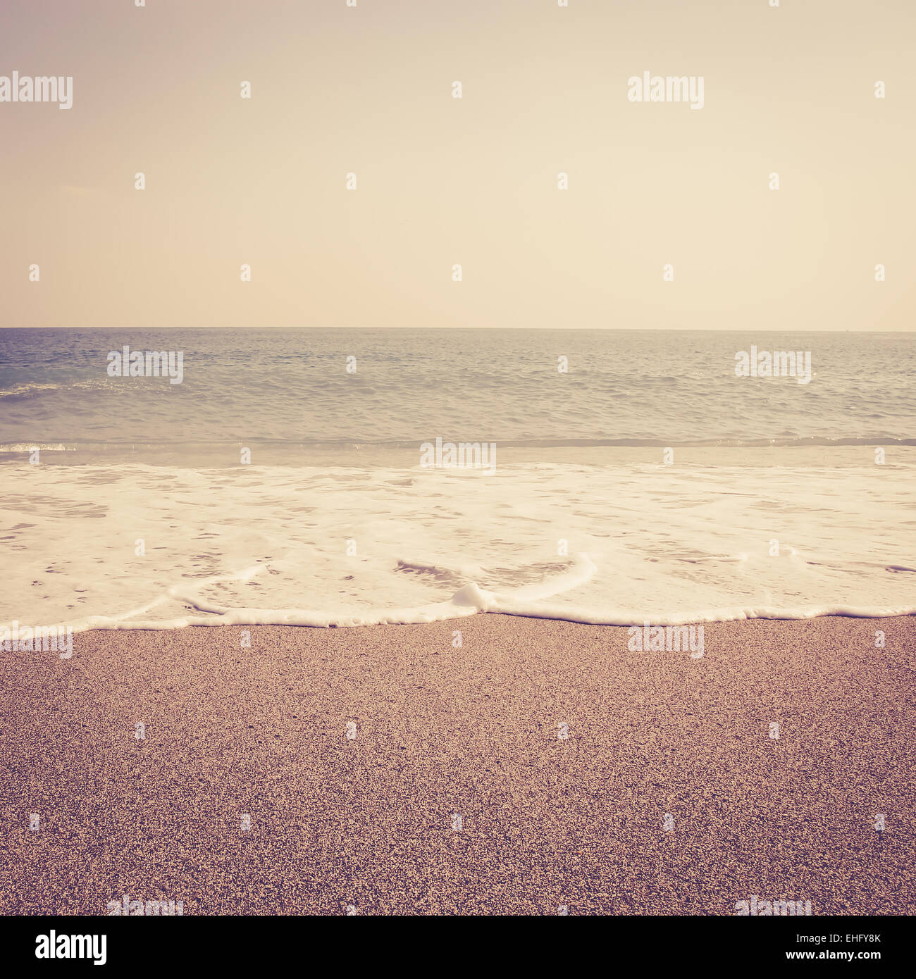 tropical sand beach vintage retro Stock Photo - Alamy