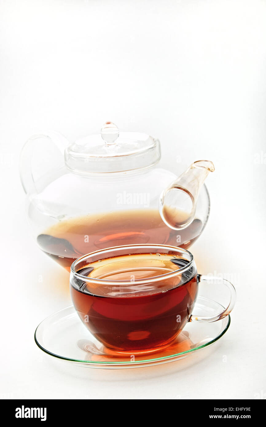 tea in a glass cup Stock Photo - Alamy