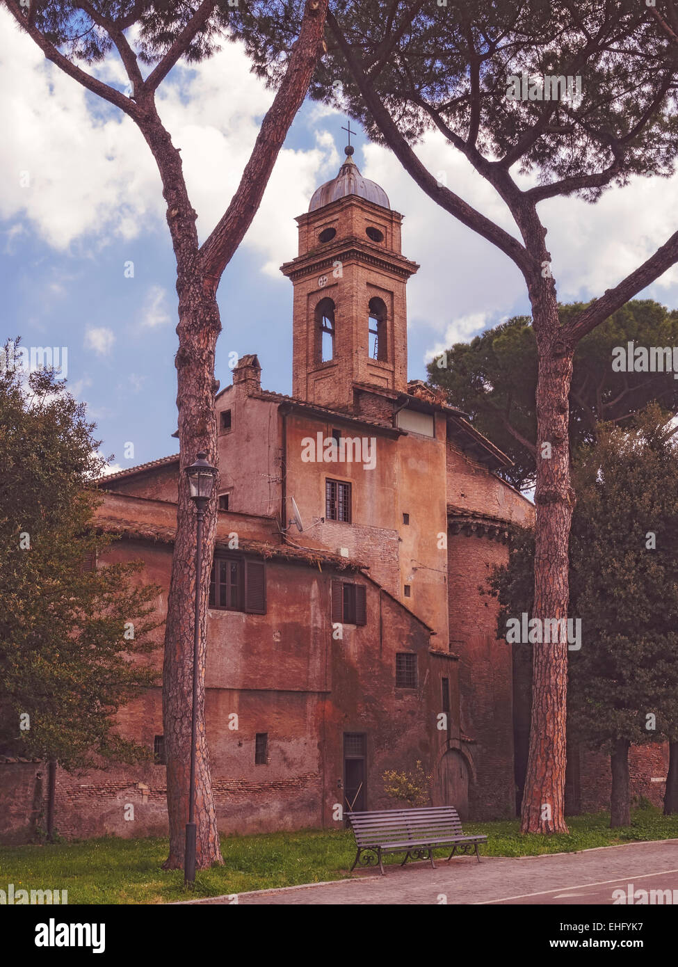 Old and ramshackle church building in Rome. Italy Stock Photo - Alamy