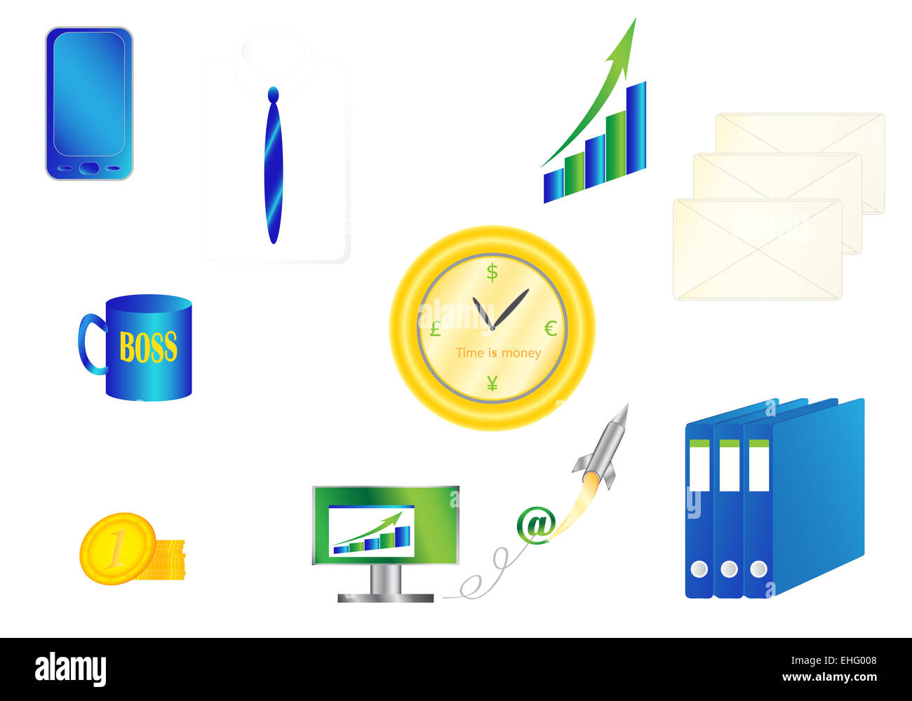 Business icons hi-res stock photography and images - Alamy