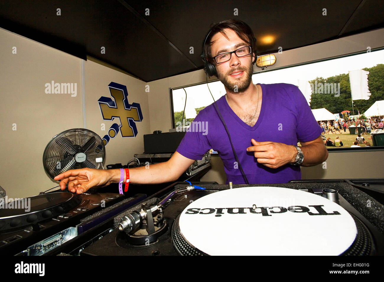 Will Saul DJs at Bestival on the Isle of Wight Stock Photo - Alamy