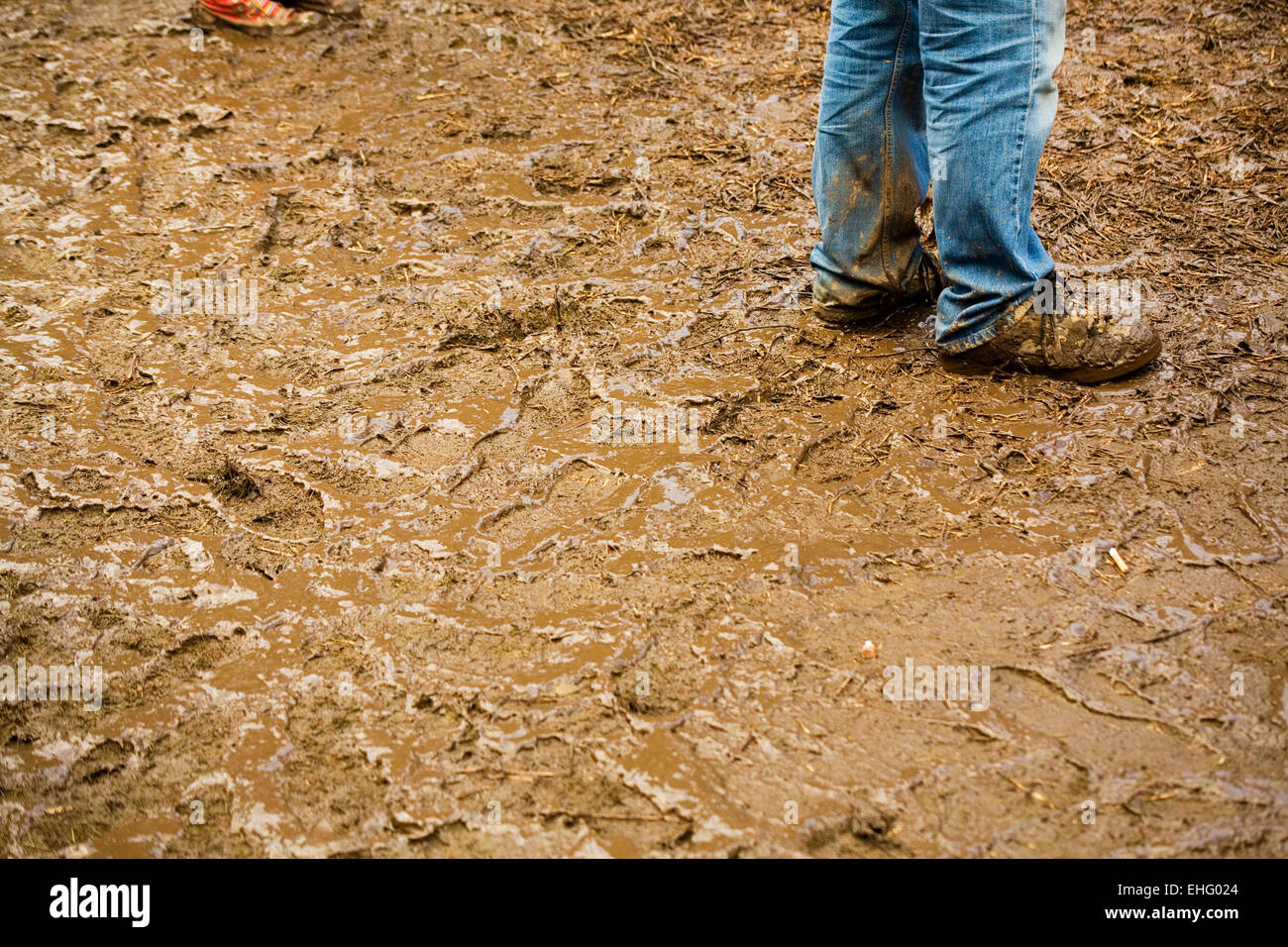 Sloppy mud at Connect Festival in Scotland Stock Photo - Alamy