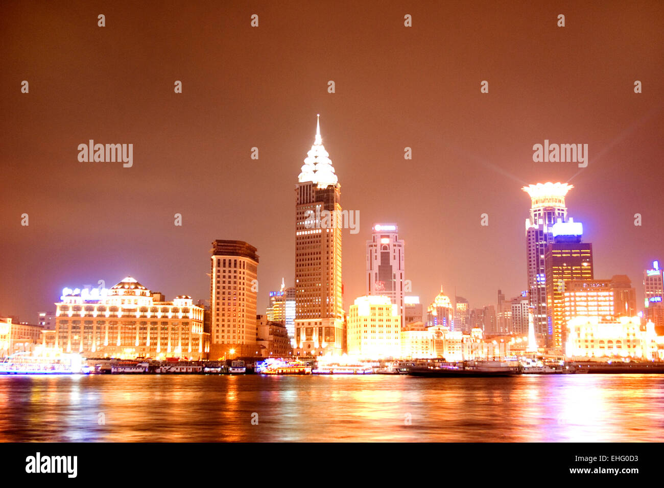 The Bund skyline as seen from Pudong Shangai Stock Photo - Alamy