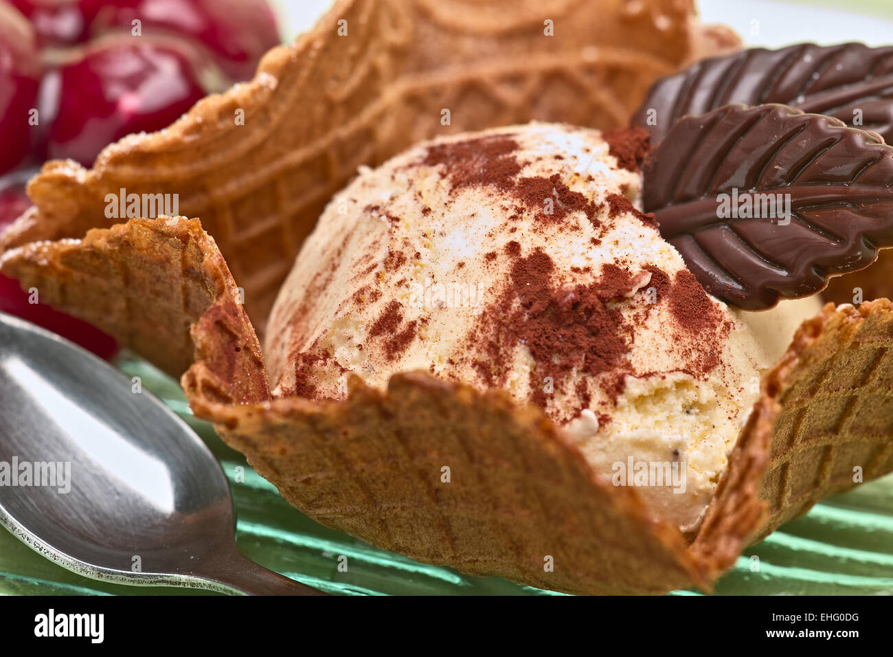 ice in a waffle Stock Photo - Alamy