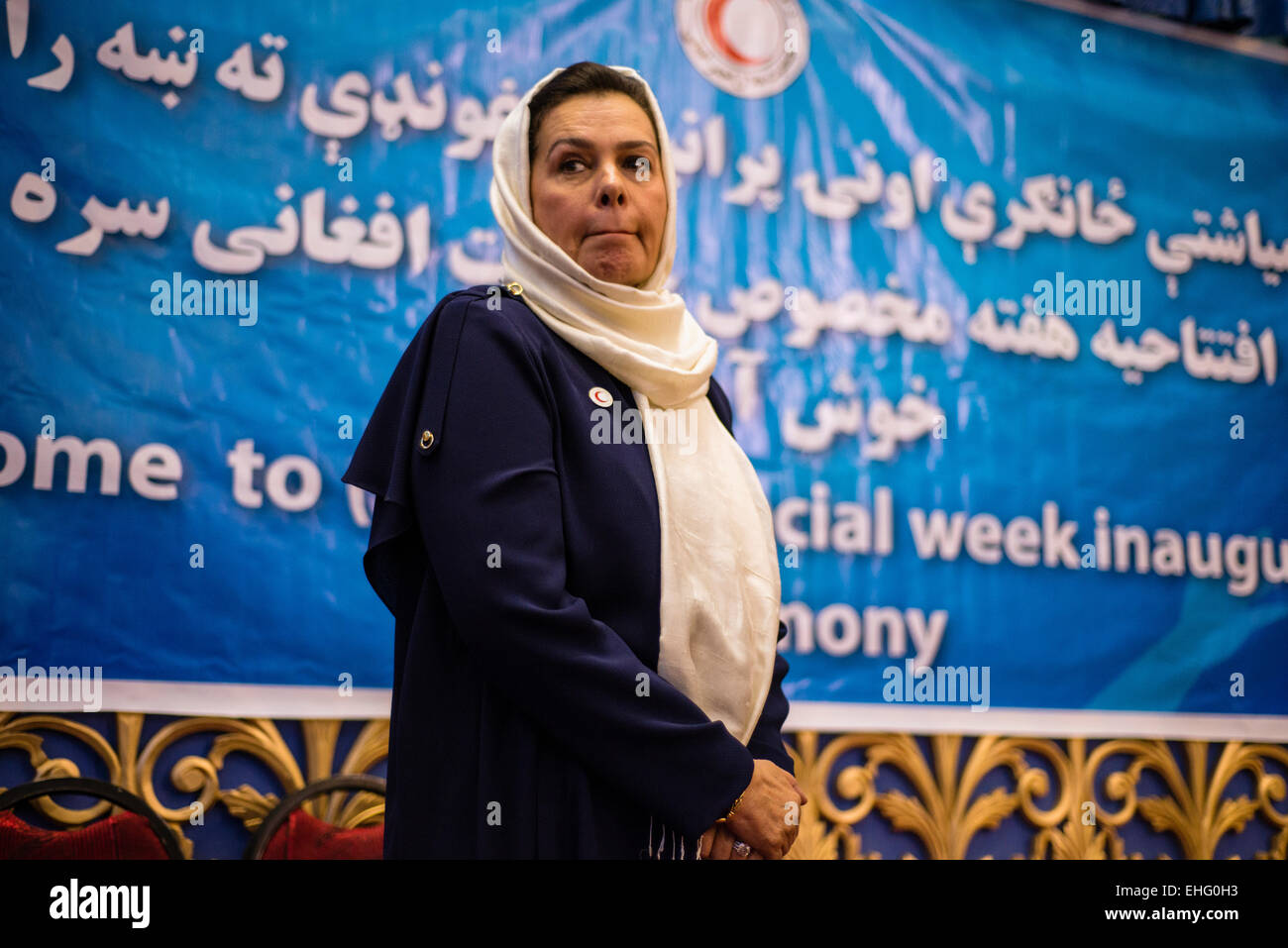 Portrait of Fatima Gailani, president of Afghan Red Crescent Society ...