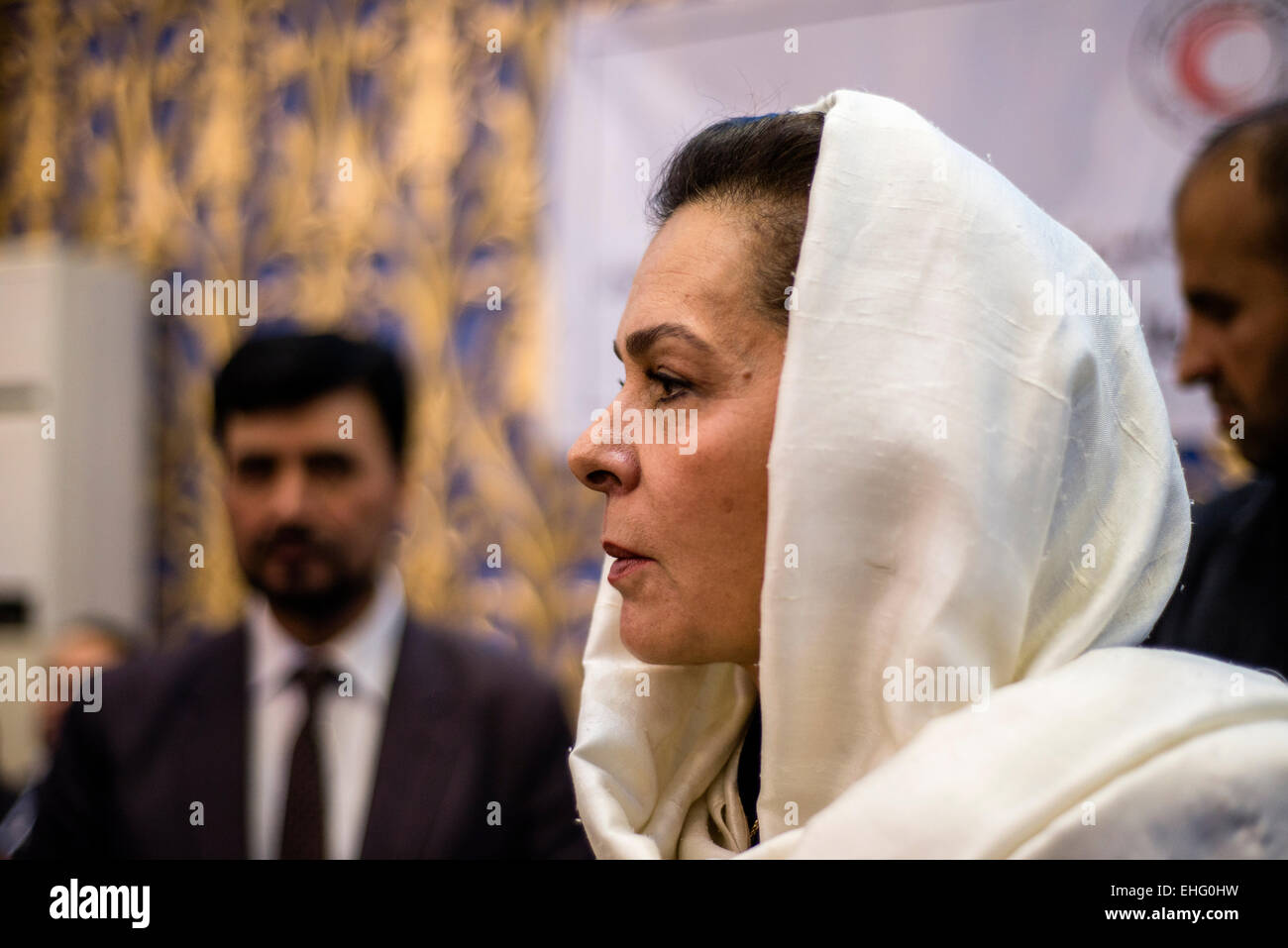 Portrait of Fatima Gailani, president of Afghan Red Crescent Society ...