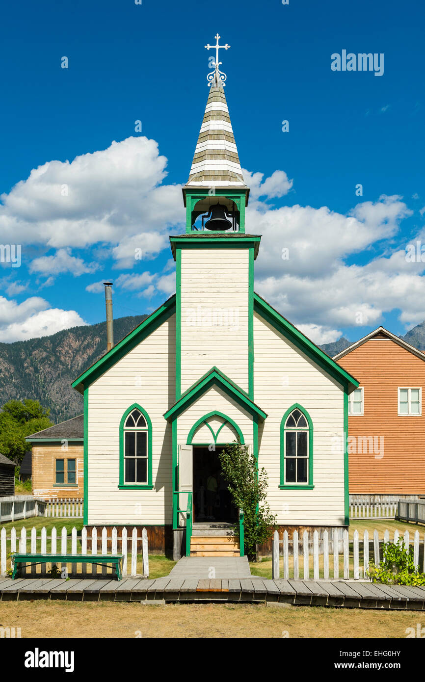 Church at Fort Steele Heritage Town in the East Kootenay region of ...