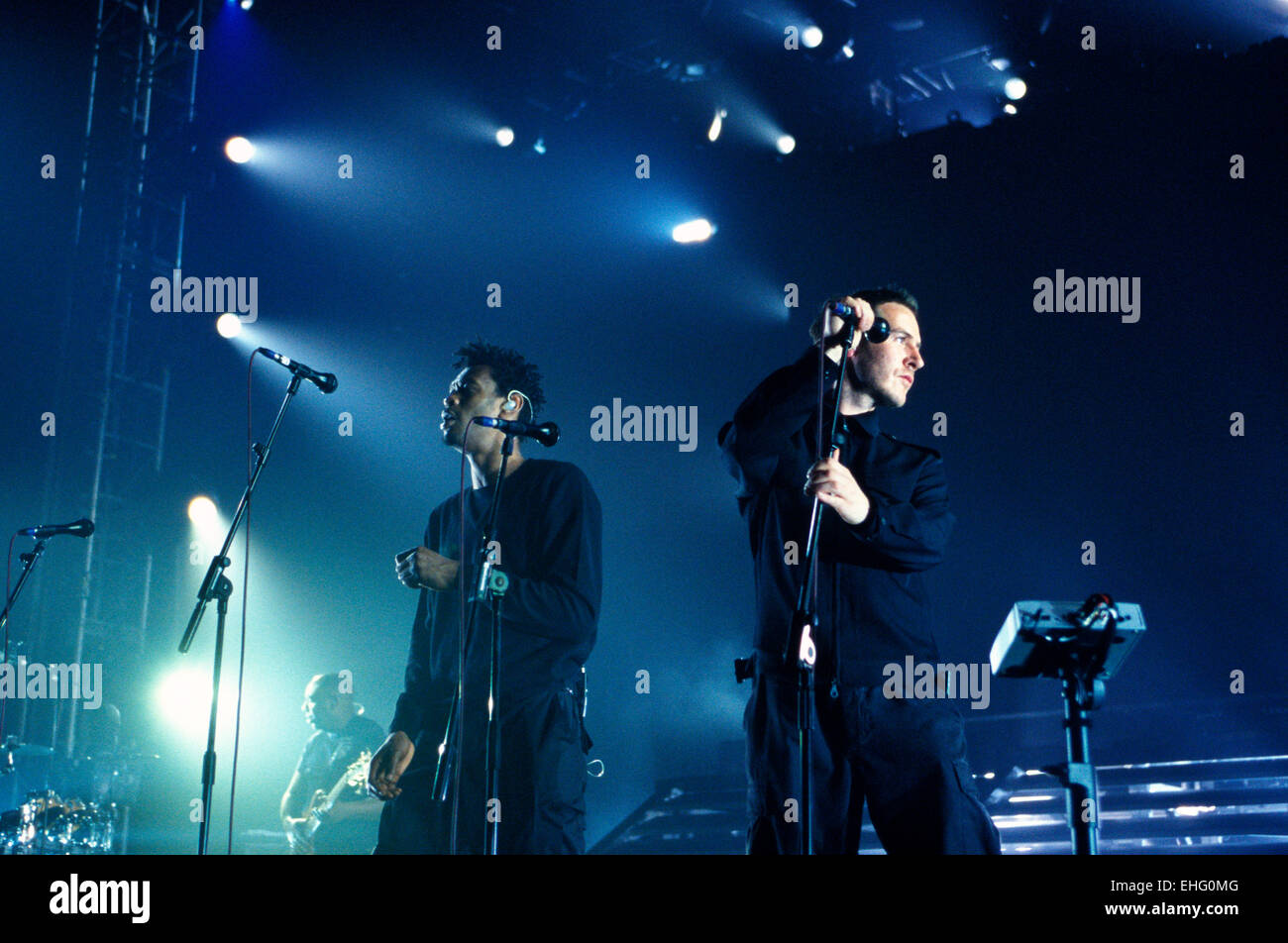 Massive Attack live at Brixton Academy Stock Photo - Alamy