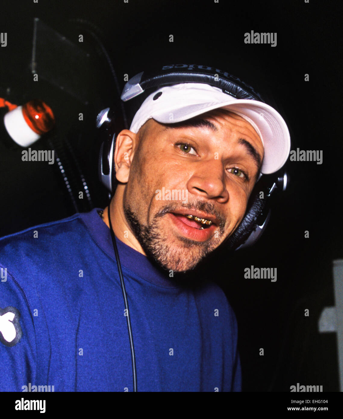 Goldie DJing live at Metalheadz at Bridge & Tunnel Stock Photo - Alamy
