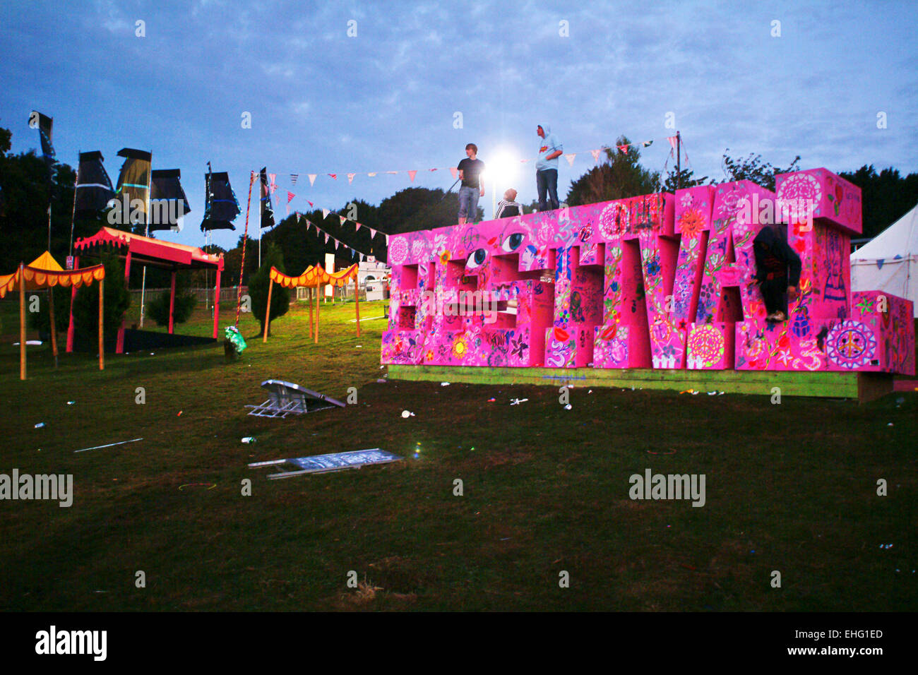 Large letters spelling out Bestival on the Isle of Wight Stock Photo ...