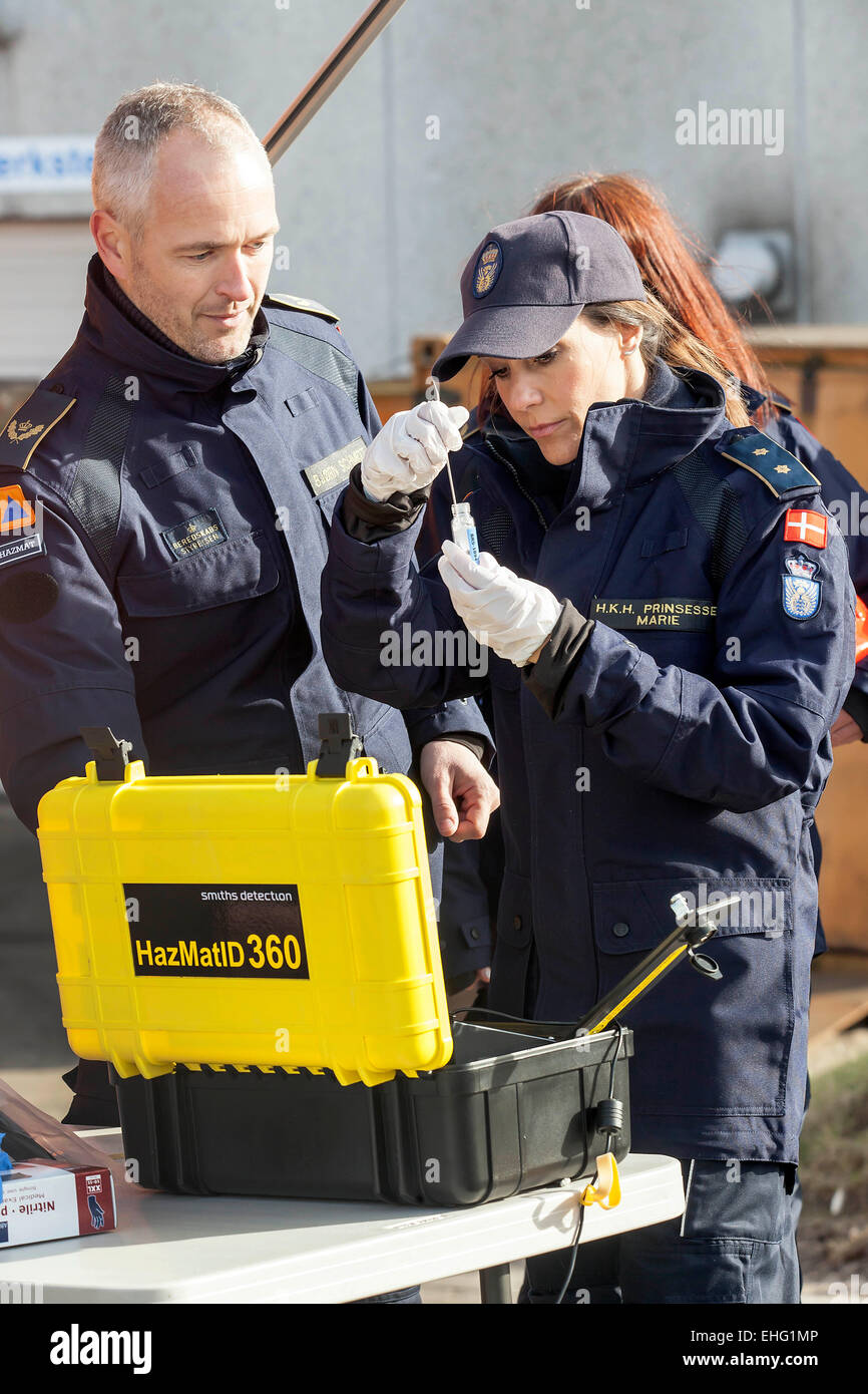 Hedehusene, Denmark. 13th March, 2015. HRH Princess Marie visits the ...