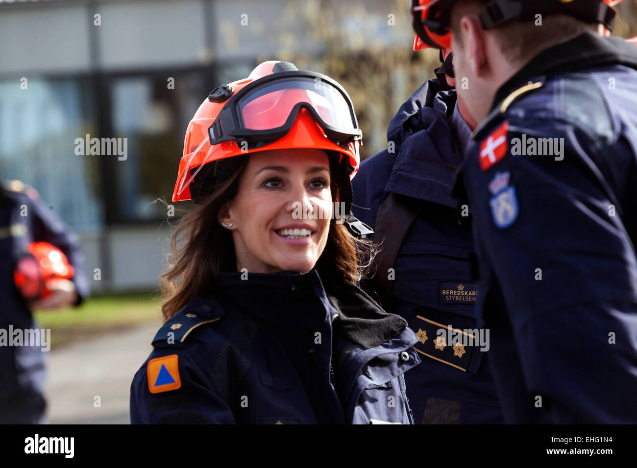 Hedehusene, Denmark. 13th March, 2015. HRH Princess Marie visits the ...