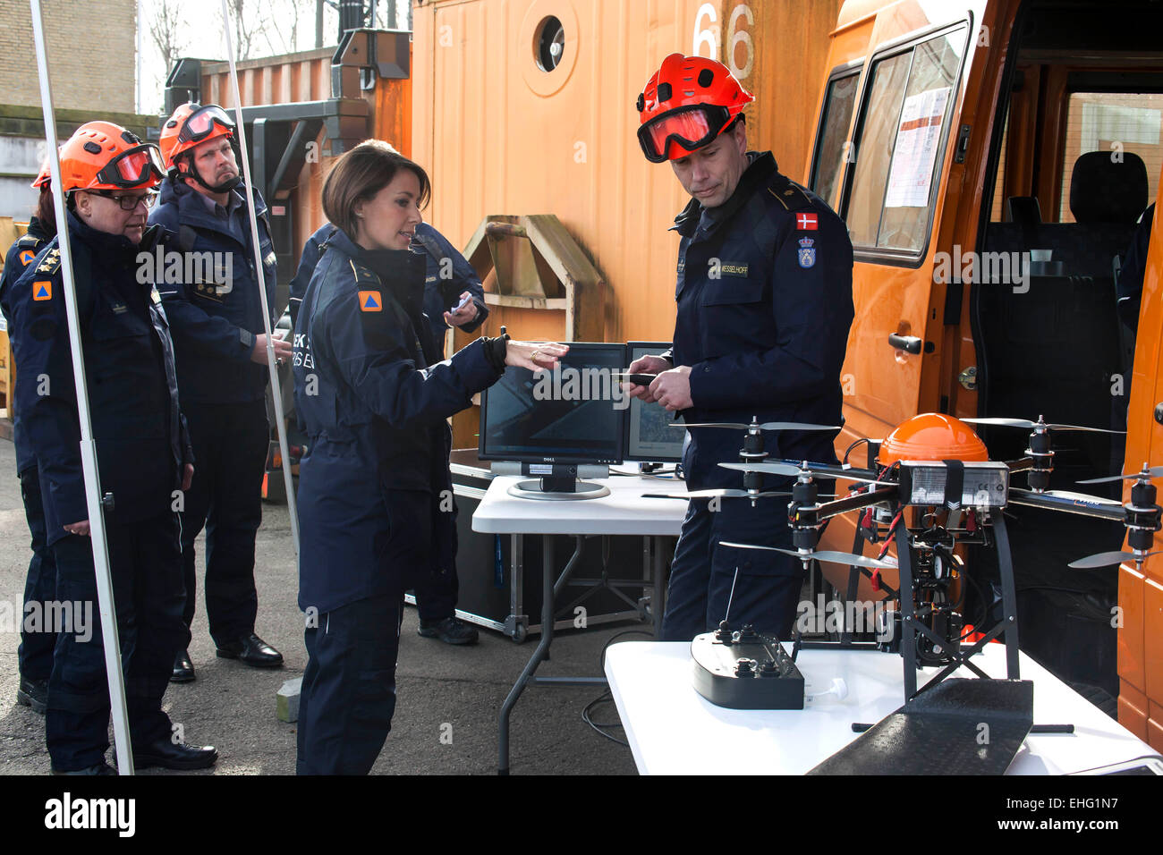 Hedehusene, Denmark. 13th March, 2015. HRH Princess Marie visits the ...