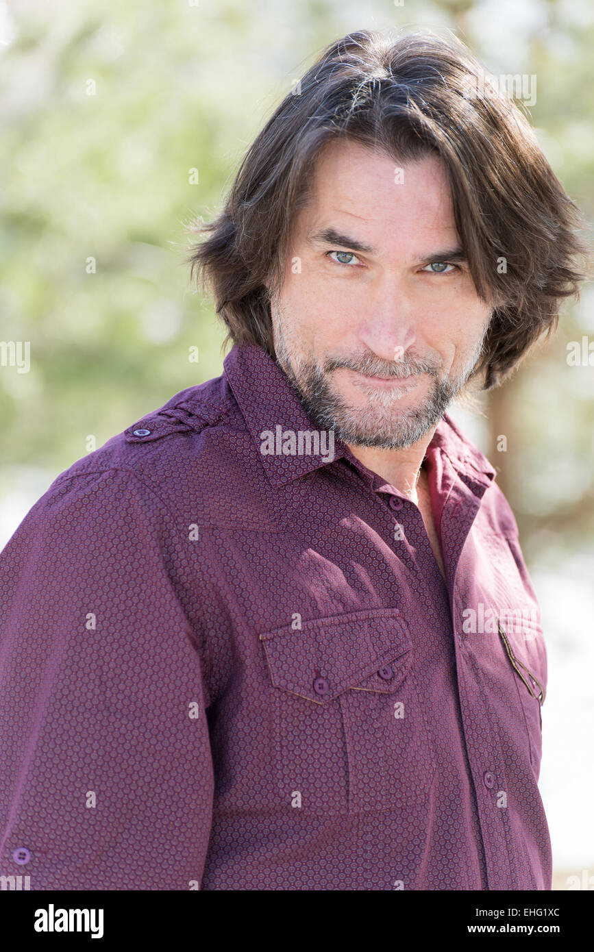 Middle aged man in nature hi-res stock photography and images - Alamy
