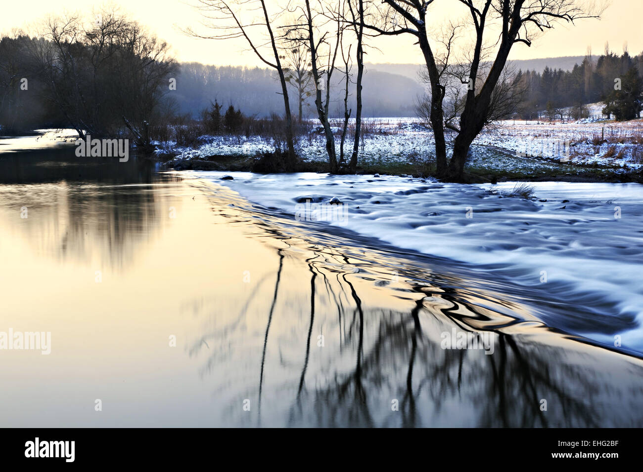 river Nied, Hemmersdorf, Saarland, Germany Stock Photo - Alamy
